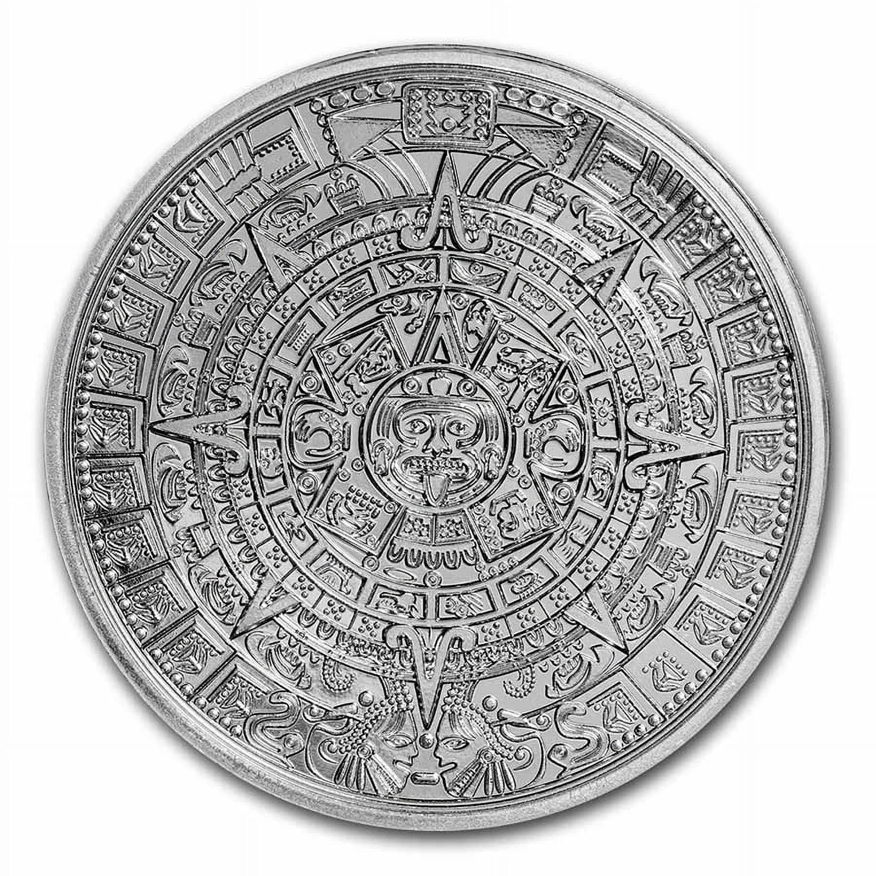 1 Ounce Silver Round - Aztec Calendar Design with .999 Silver Content ...