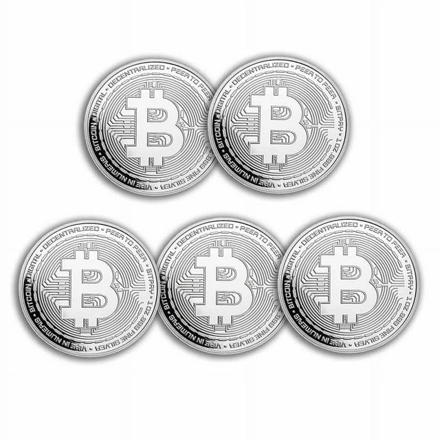 A P M E X 5-Pack Value 1 oz Silver Ounce Bullion - Bitcoin Round ...