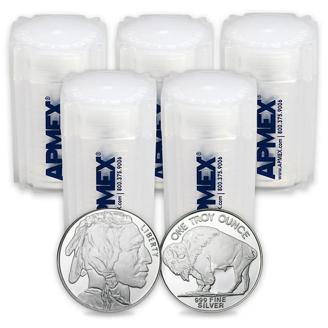 1 oz Silver Round - Buffalo Bullion Roll (Lot of 100) - Walmart.com