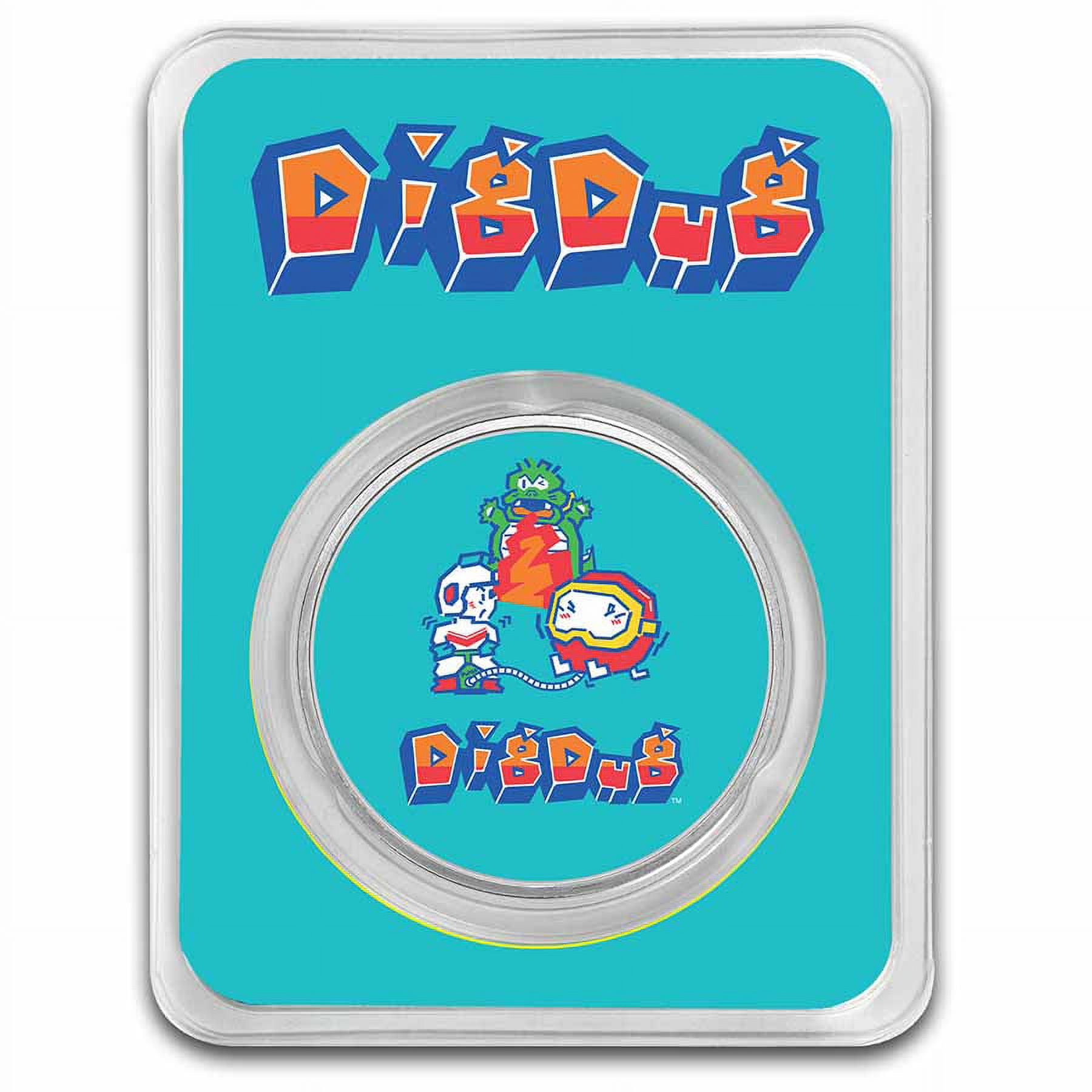 1 oz Silver Round - DIG DUG 40th Anniversary Colorized - Walmart.com