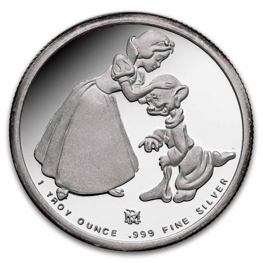 1 oz Silver Round - Disney/Around the World (w/Box & COA, Dopey ...