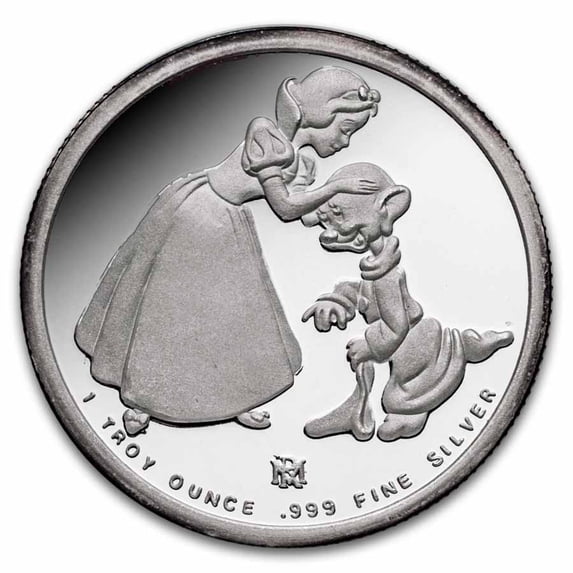 1 oz Silver Round - Disney/Around the World (w/Box & COA, Dopey ...