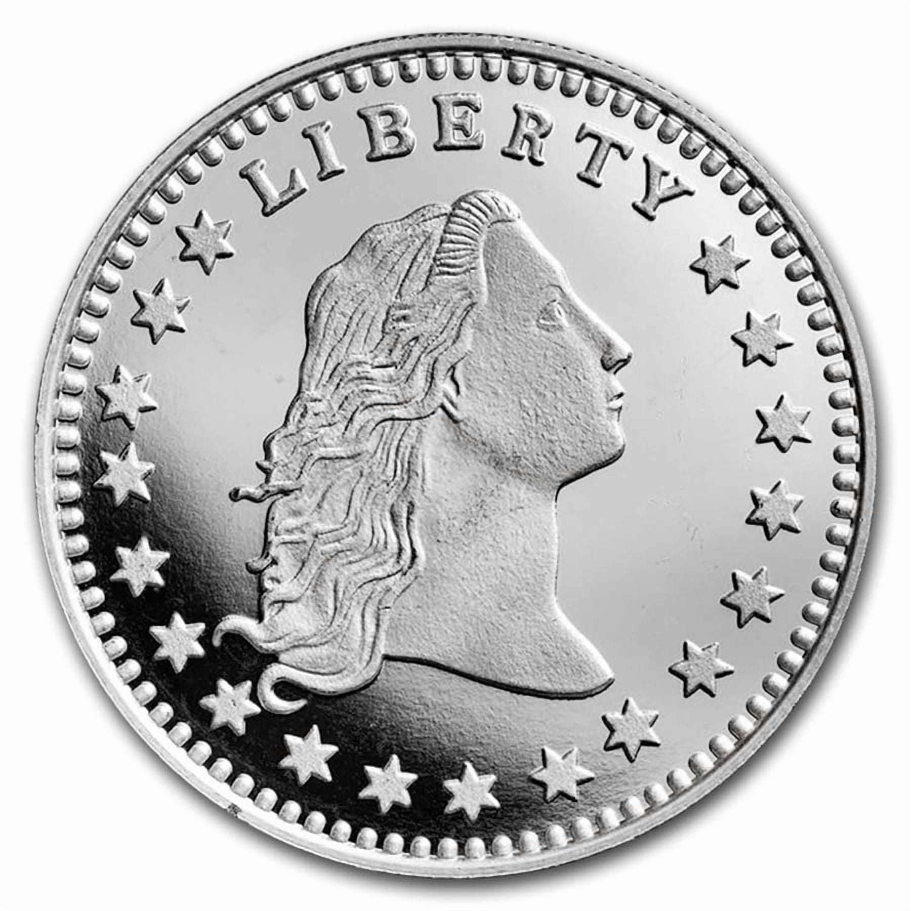 1 oz Silver Round - Flowing Hair Dollar Design - Walmart.com