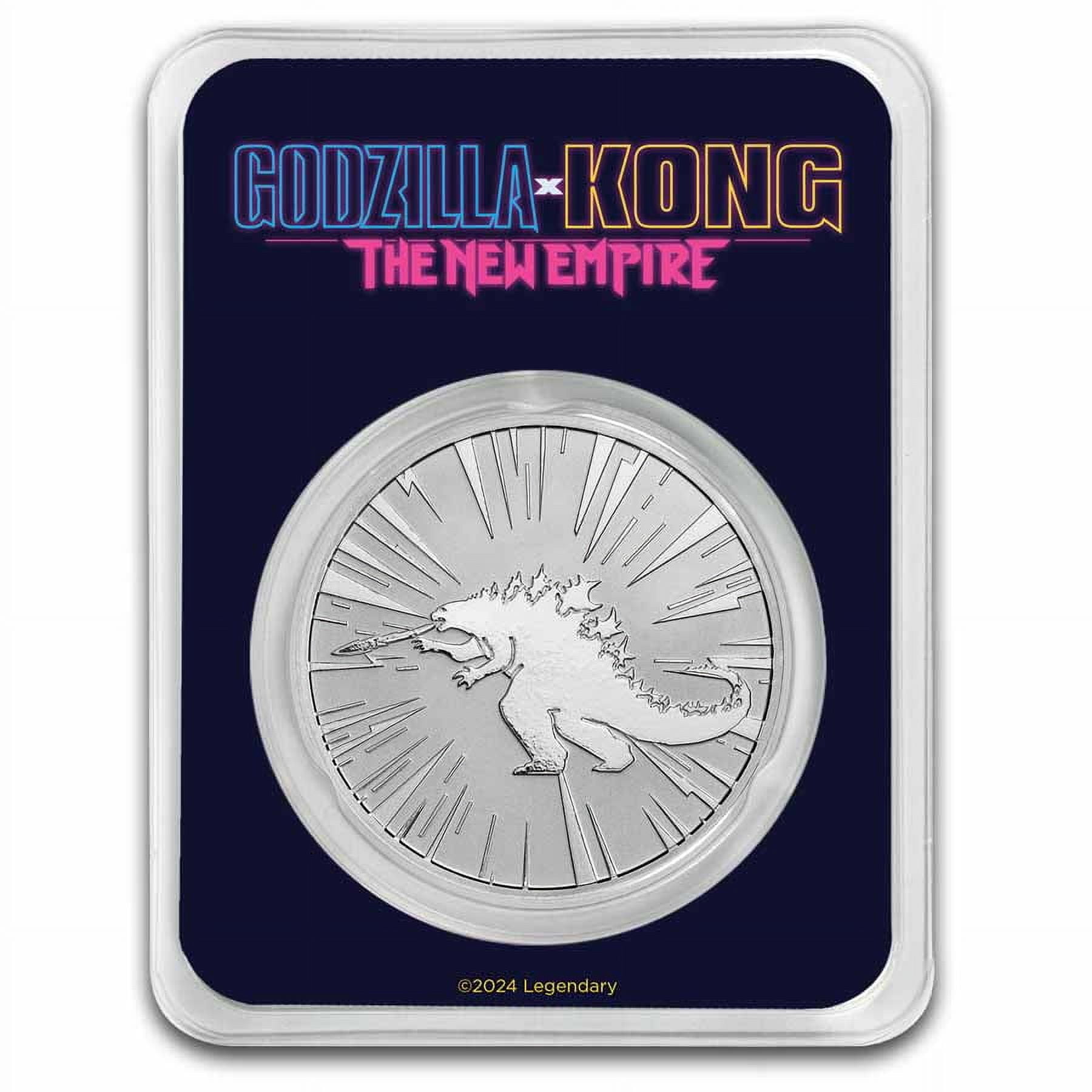 1 oz Silver Round - Godzilla x Kong - Godzilla BU in TEP - Walmart.com