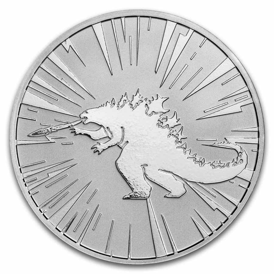 1 oz Silver Round - Godzilla x Kong - Godzilla BU - Walmart.com