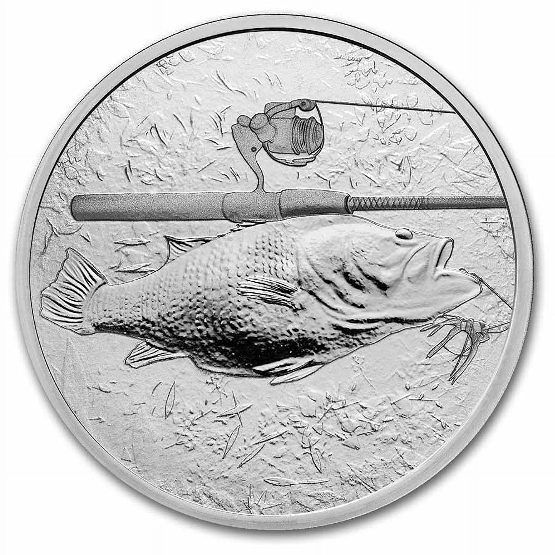 1 oz Silver Round - Gun & Rod (Bass) - Walmart.com