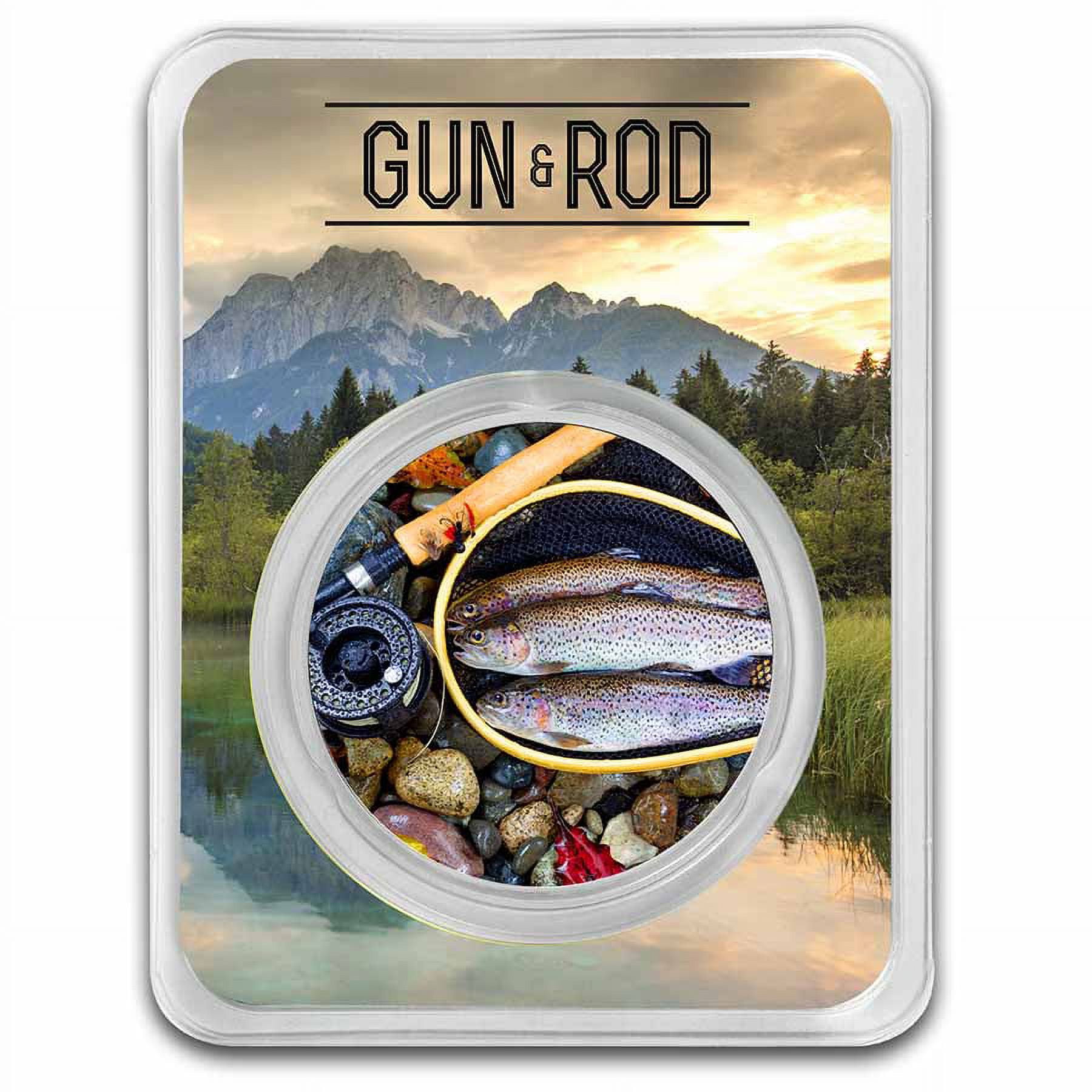 1 oz Silver Round - Gun & Rod (Trout) Colorized w/ TEP - Walmart.com