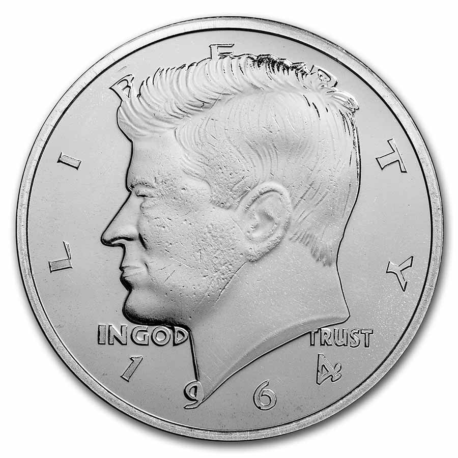 1 oz Silver Round - Kennedy Half Dollar - Walmart.com