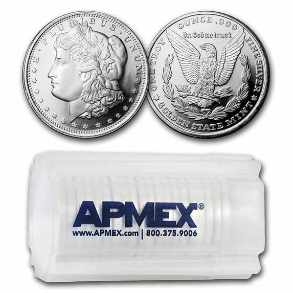 1 oz Silver Round Coin, Morgan Dollar Design, .999 Fine Silver, 20 ...