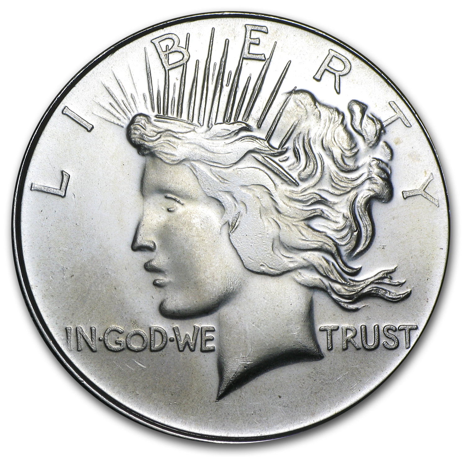 1 oz Silver Round, Peace Dollar Replica, .999 Fine Silver Bullion, For ...
