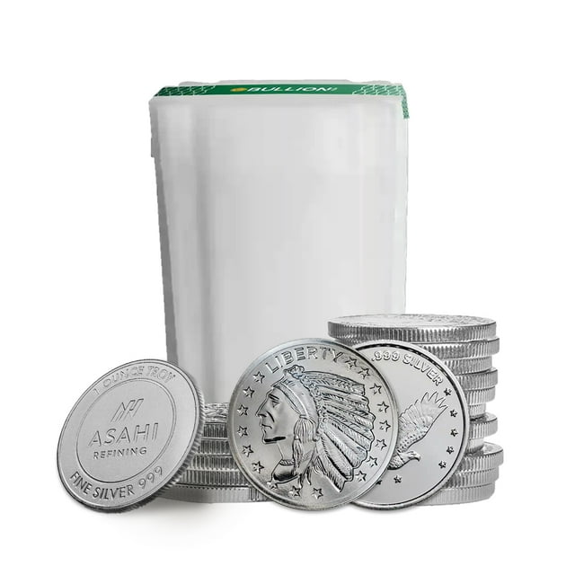 1 oz Silver Bullion Round - Tube of 20 Rounds, Random Design - Walmart.com