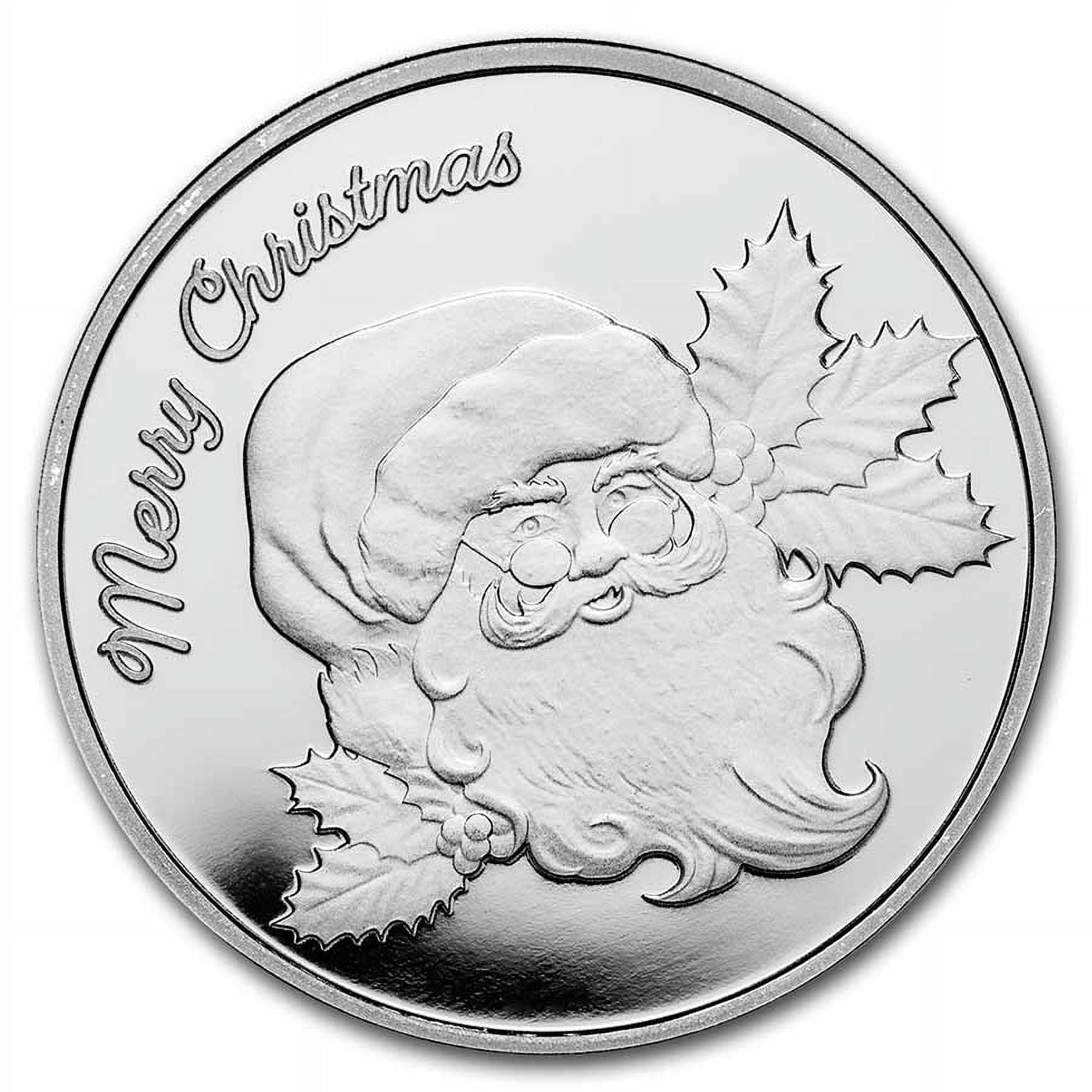 1 oz .999 Fine Silver Santa Round - Perfect Christmas Gift - Walmart.com