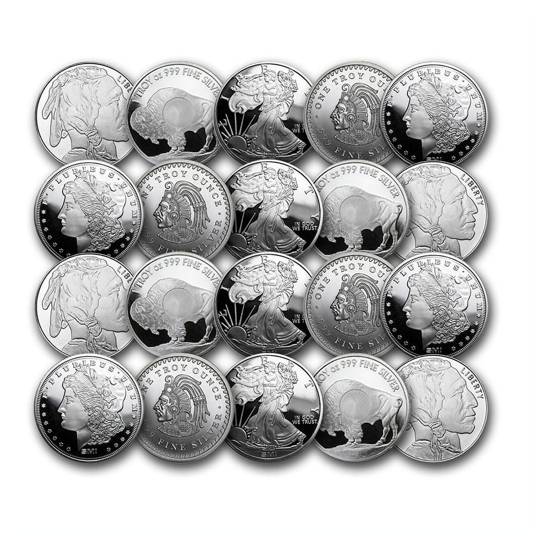 Unbranded 1 oz Silver Rounds, Secondary Market, .999 Fine Silver, Lot ...