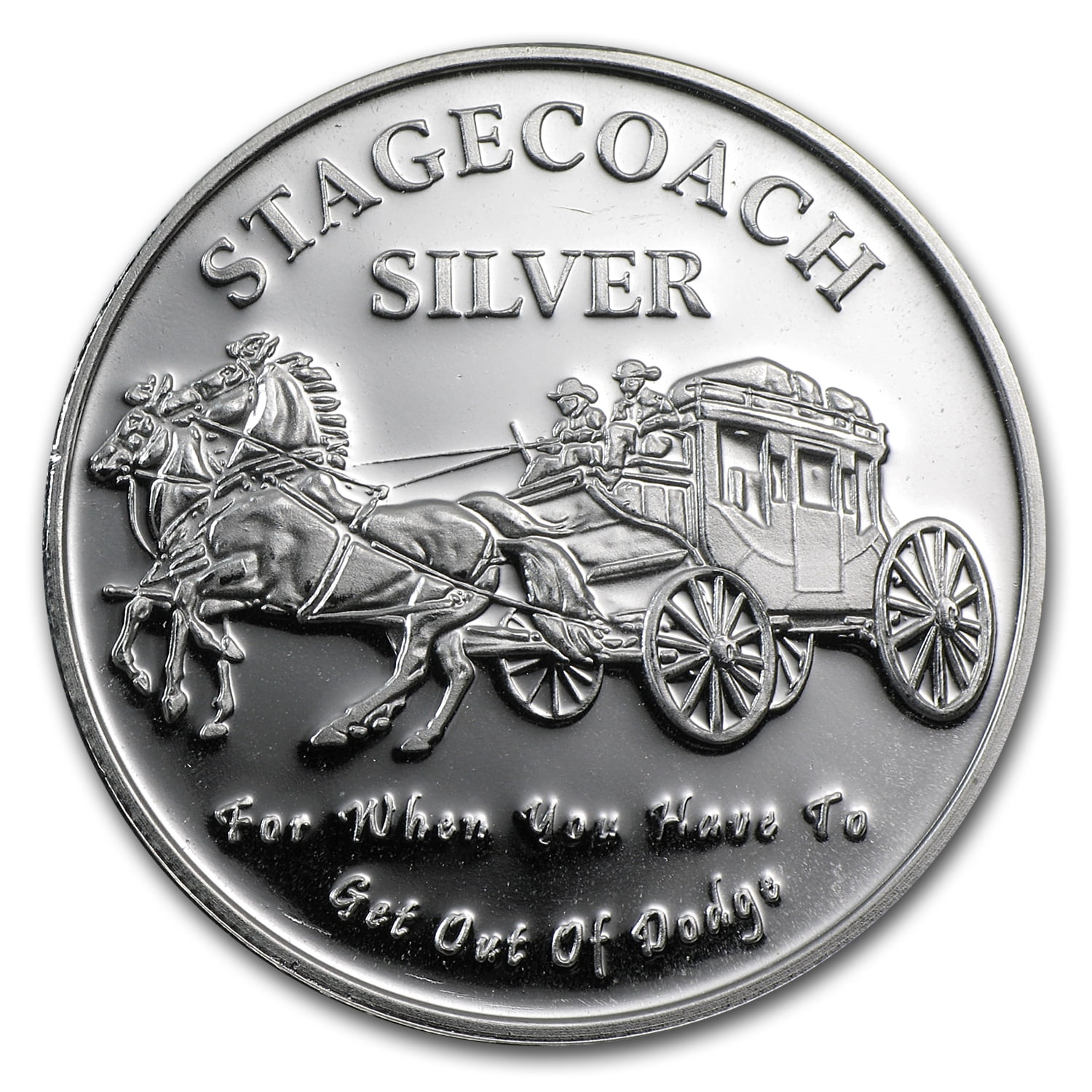 1 oz Silver Round - Stagecoach (Fractional) - Walmart.com