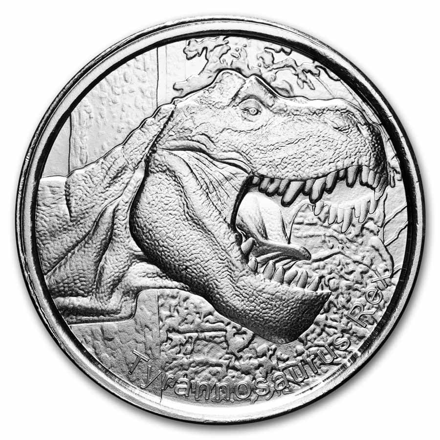 1 oz Silver Round - Tyrannosaurus Rex (T-Rex) - Walmart.com