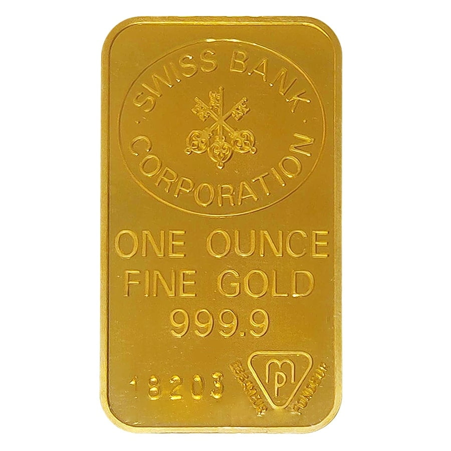 1 oz Swiss Bank Corporation Gold Bar .9999 Fine - Walmart.com