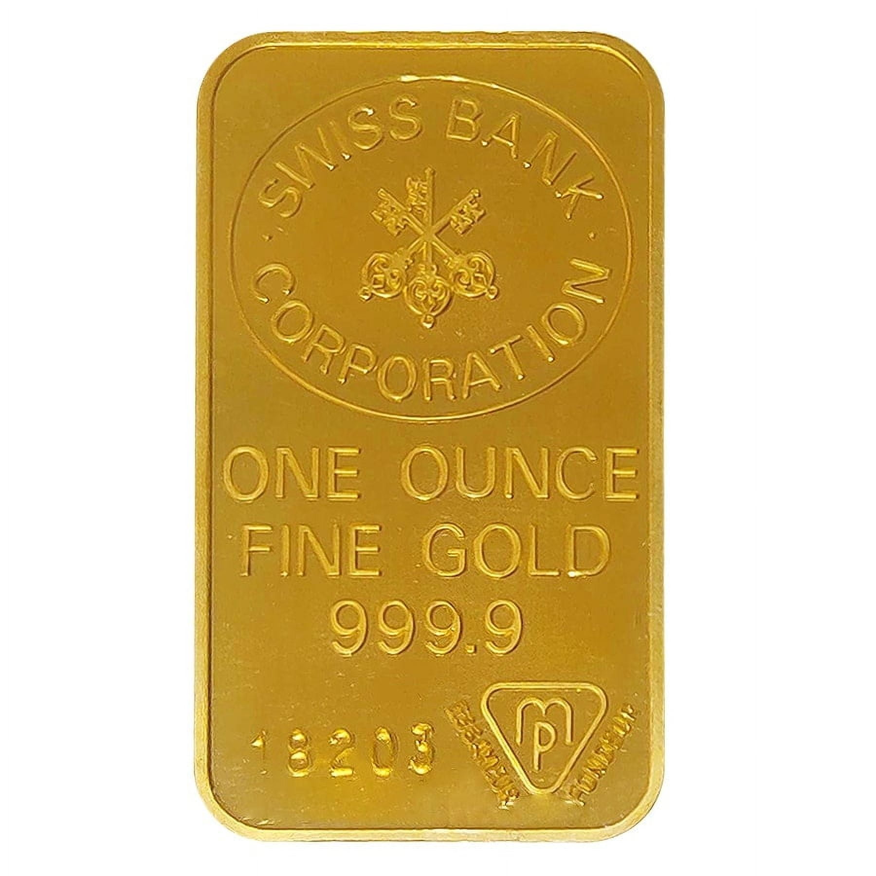 1 oz Swiss Bank Corporation Gold Bar .9999 Fine - Walmart.com