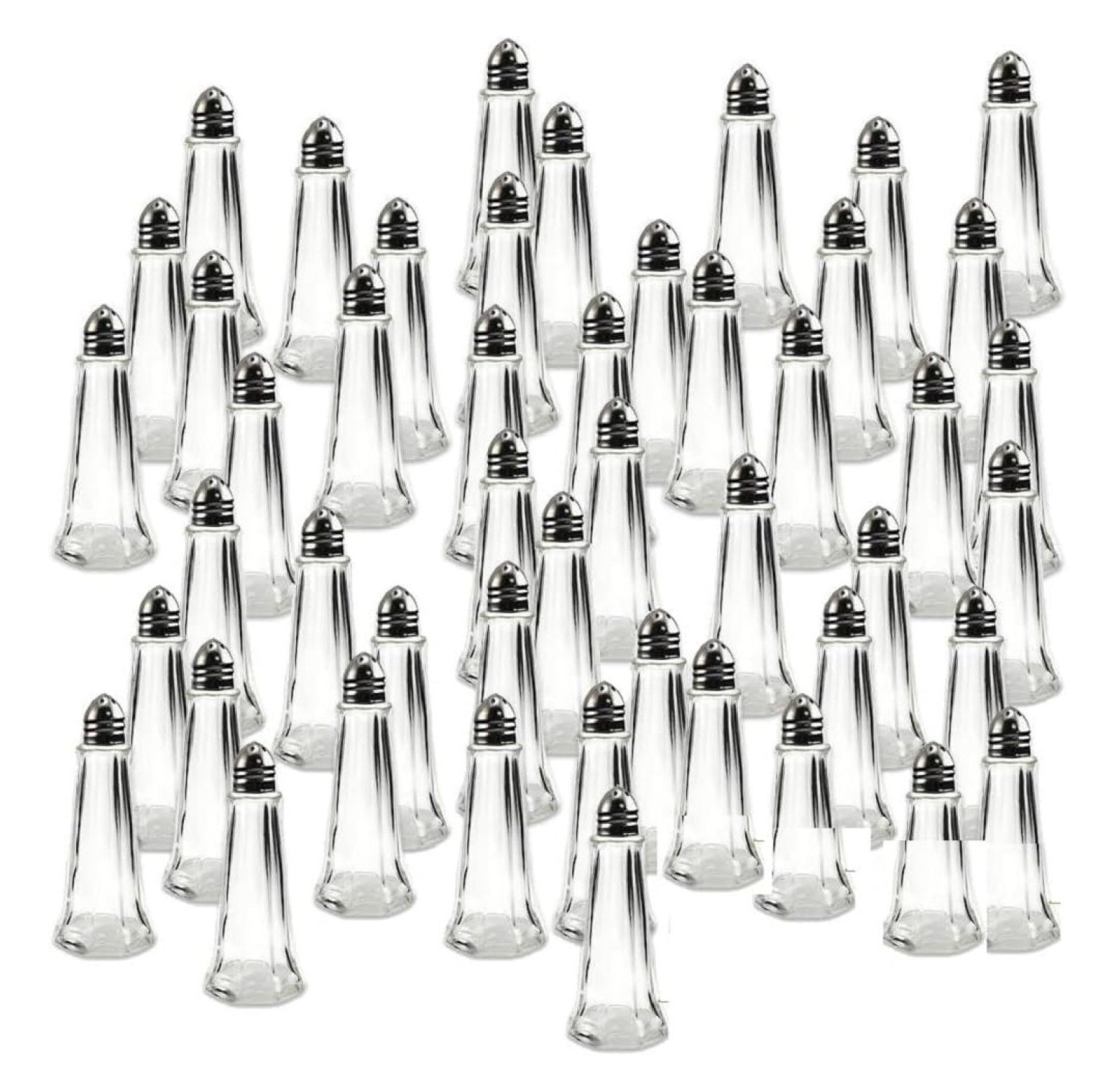 - 1 oz. Tower Salt Pepper Shakers Set of - Stainless Steel Top and ...
