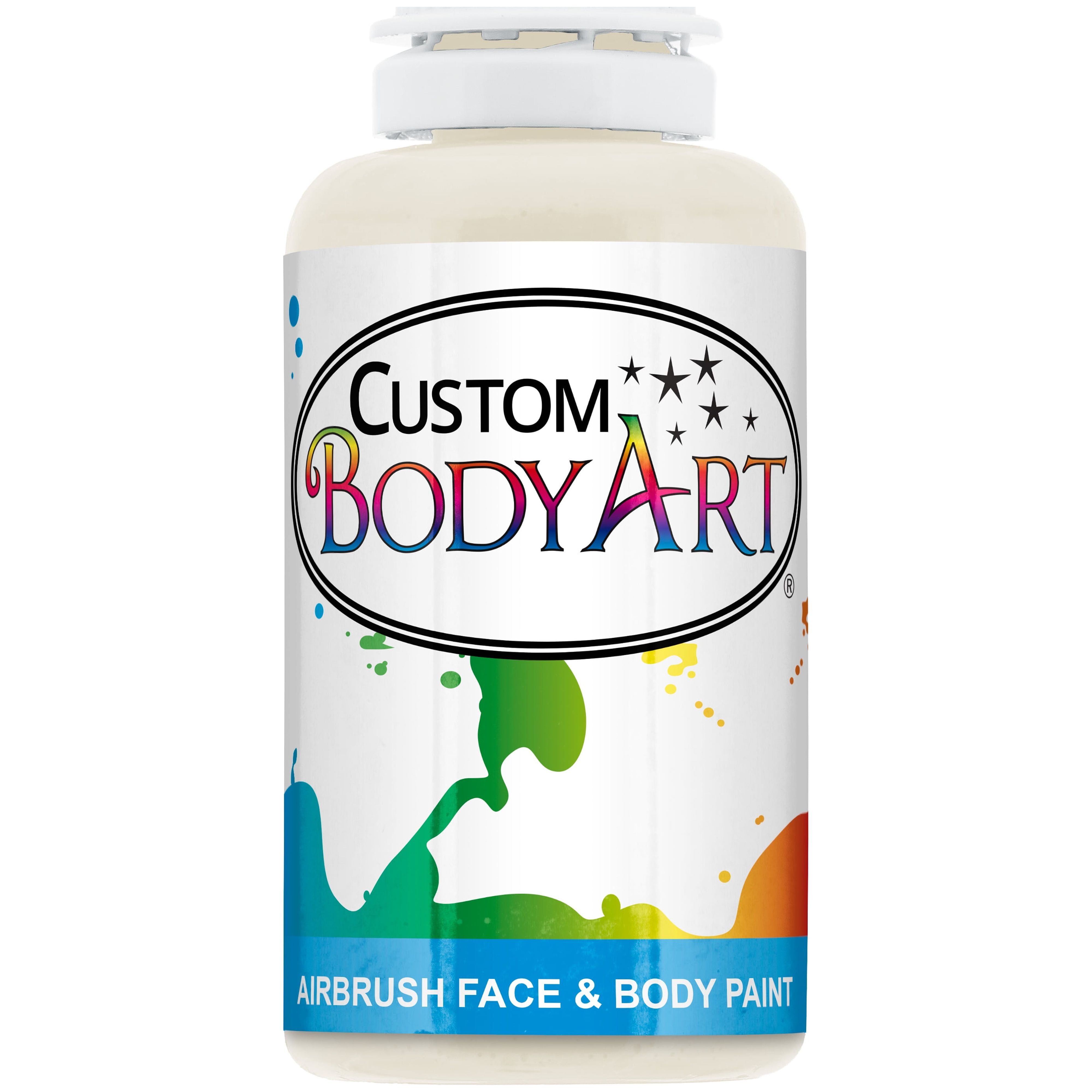 1 oz WHITE Custom Body Art Water-Based Airbrush Face and Body Paint ...