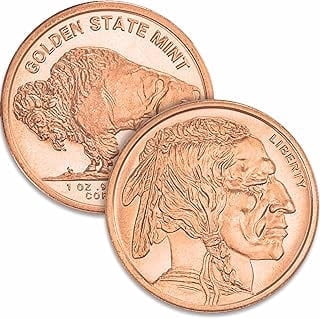 1 oz copper Buffalo copper round in a flip - Walmart.com