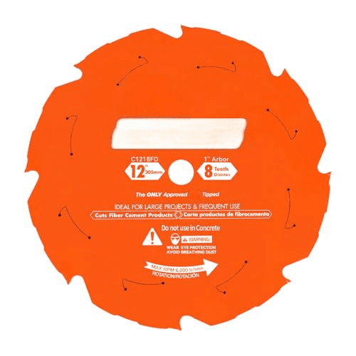 1 pACK 12 iNCH 8t pcd tIPPED hARDIE bLADE fIBER cEMENT cIRCULAR sAW ...
