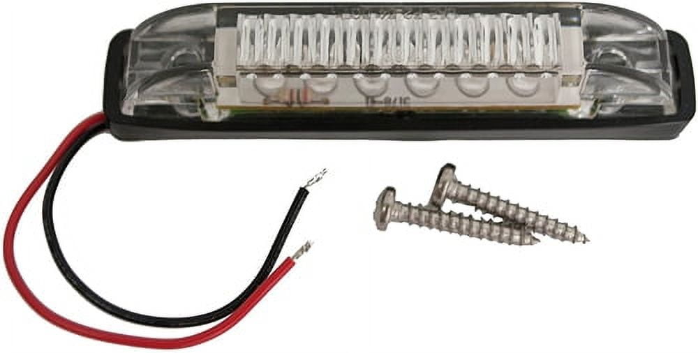 1 pack-Attwood 6355W7 Utility Strip LED Light, 4" Rectangular, Clear ...