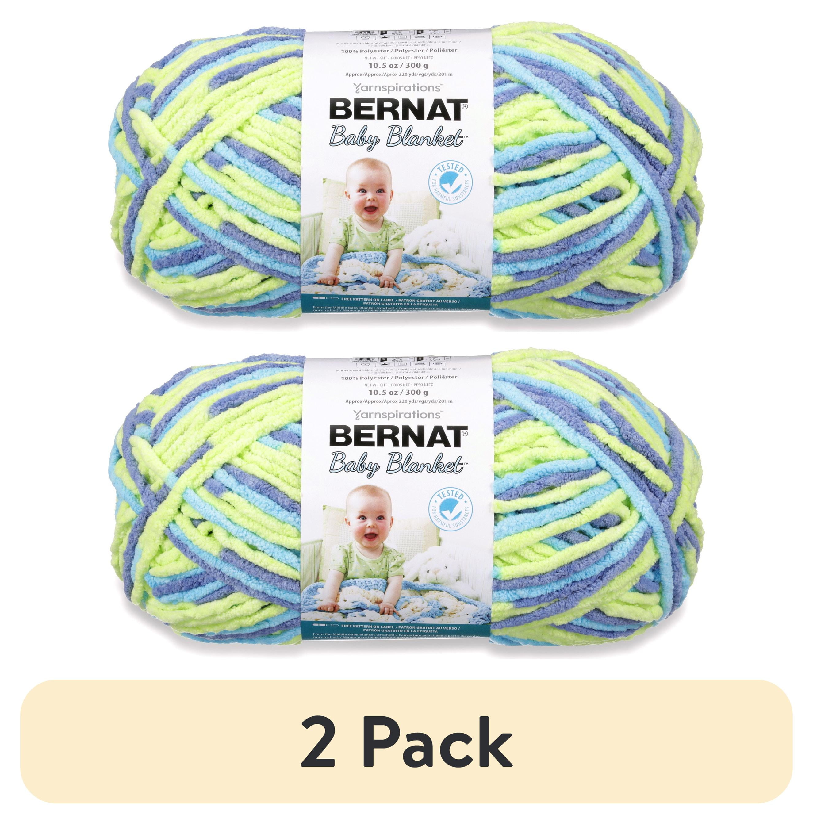 (2 pack) BERNAT BABY BLANKET YARN (300G/10.5 OZ), HANDSOME GUY ...