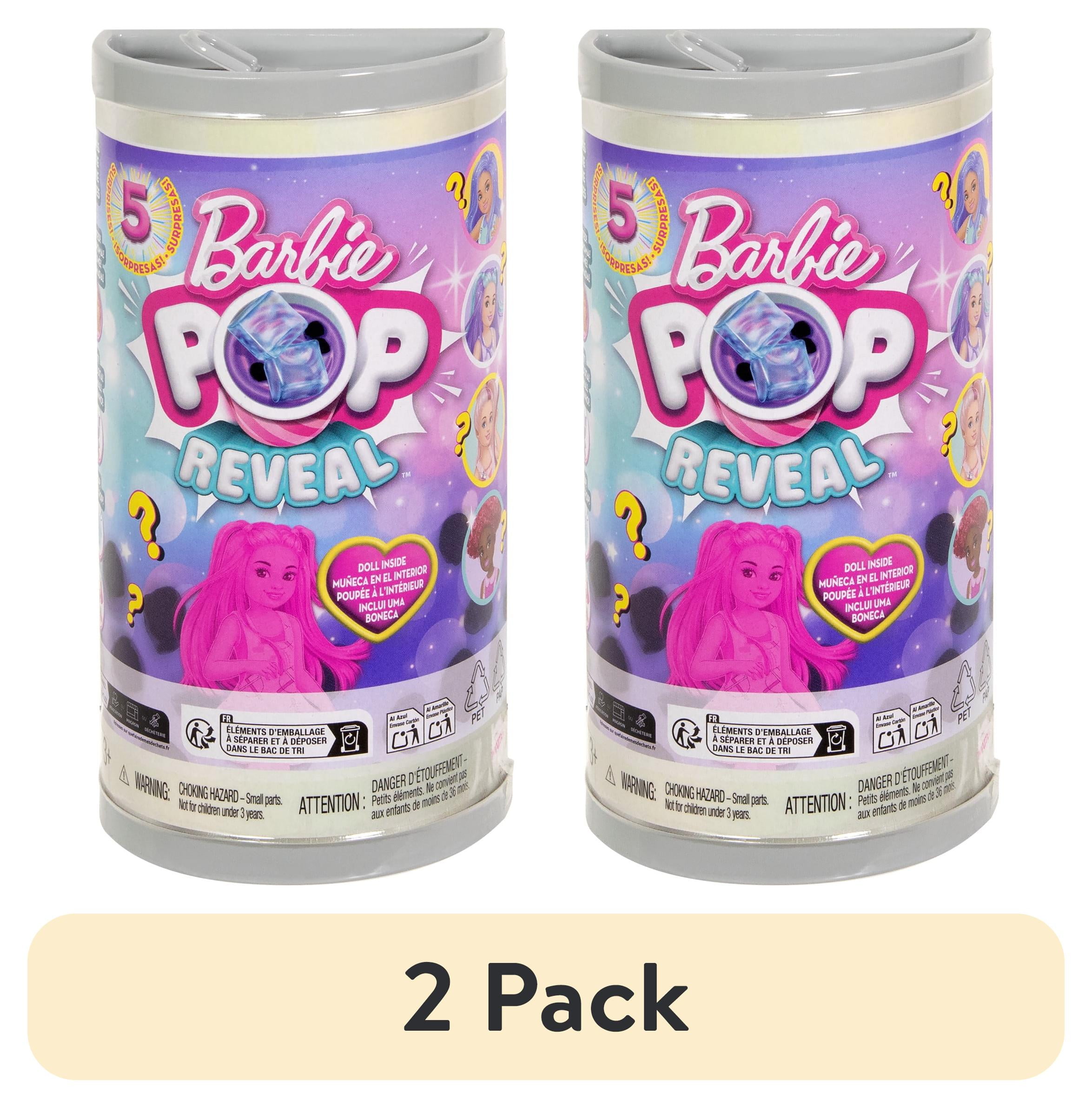 (2 pack) Barbie Chelsea Pop Reveal Boba Tea Series Doll in Tea Can with ...