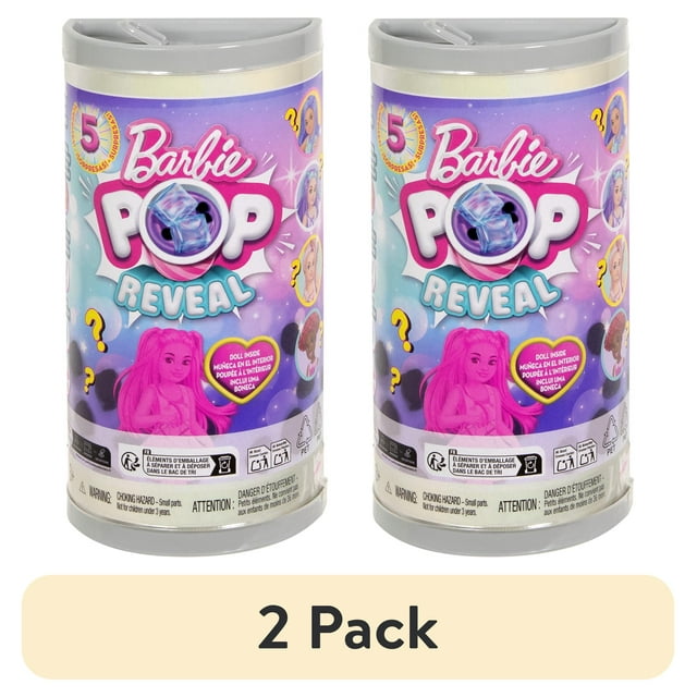(2 pack) Barbie Chelsea Pop Reveal Boba Tea Series Doll in Tea Can with ...