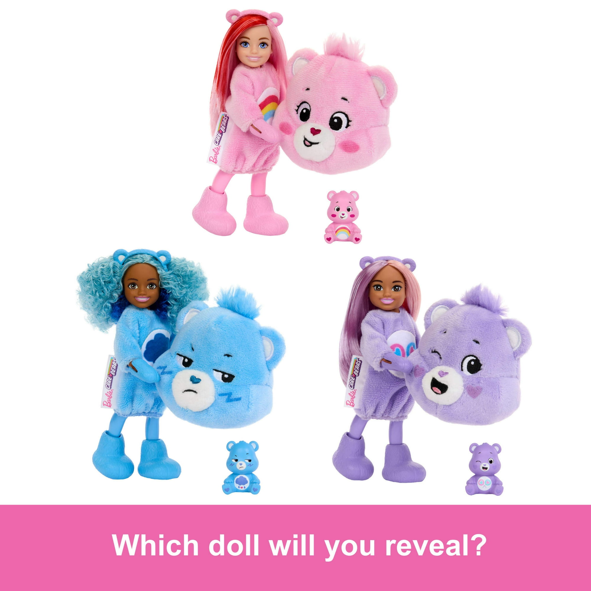 (1 pack) Barbie Cutie Reveal Care Bears Series Chelsea Small Doll ...