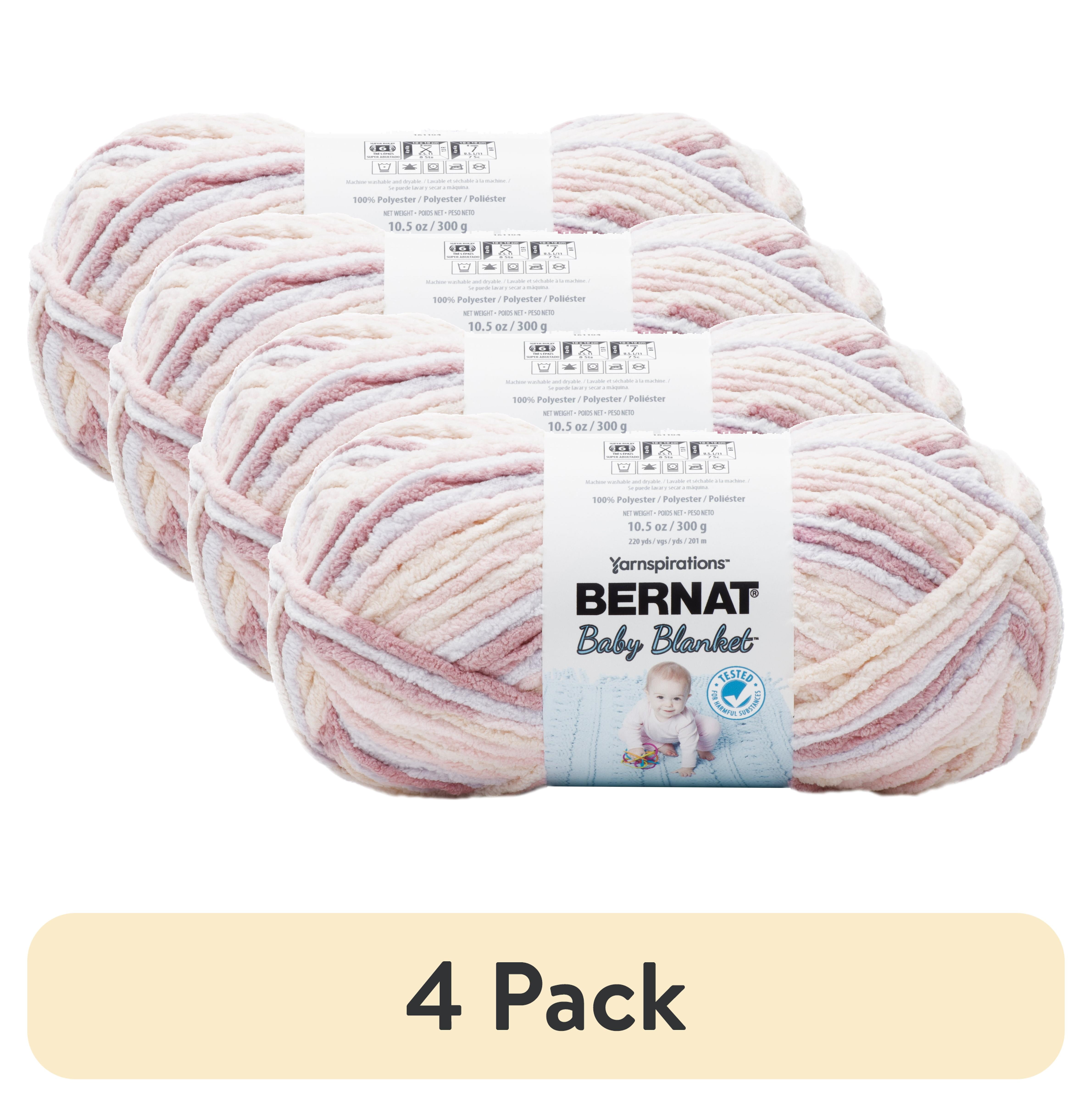 (1 pack) Bernat Baby Blanket Big Ball Yarn-Raspberry Kisses - Walmart.com