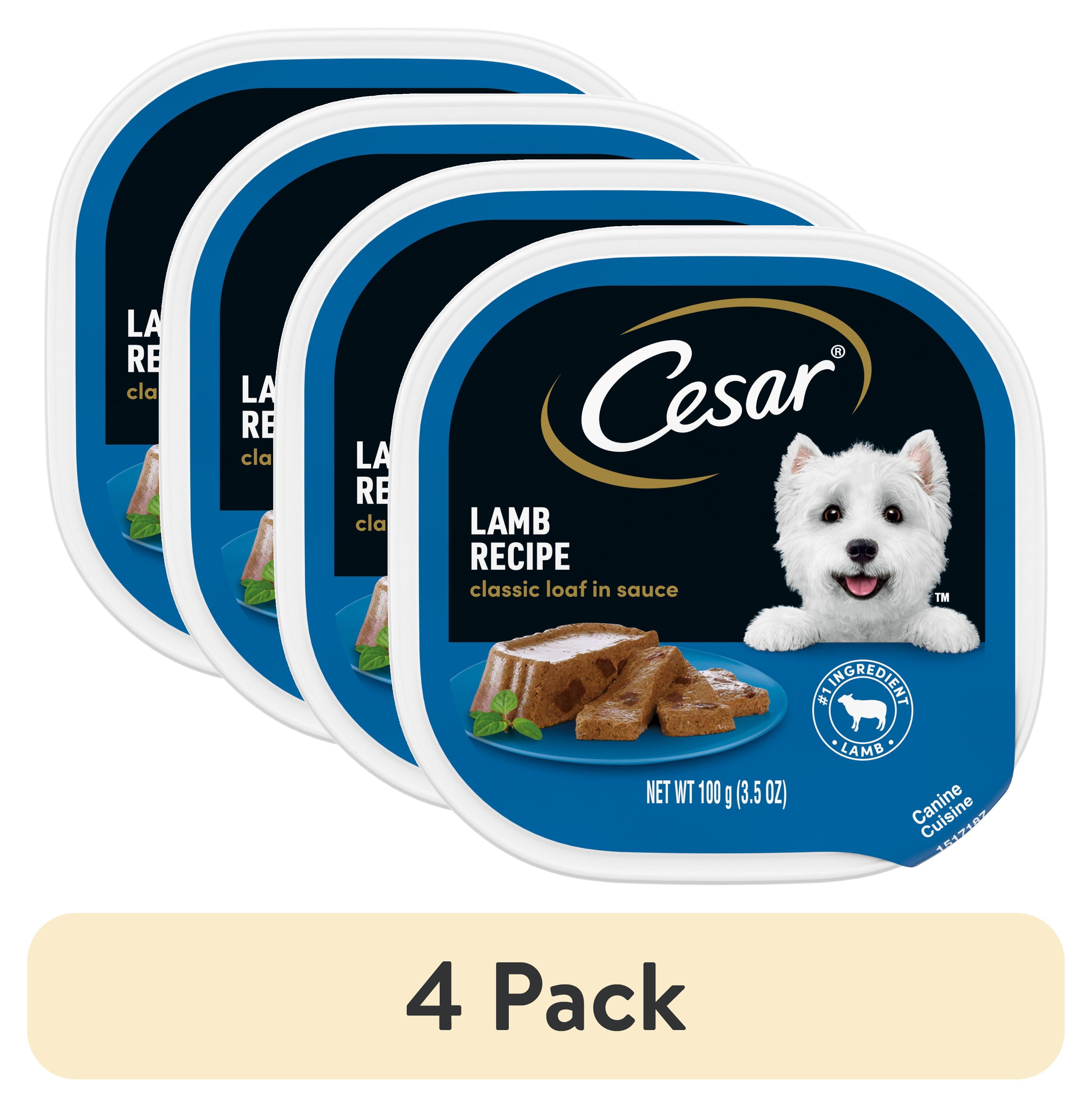 (1 pack) Cesar Classic Loaf In Sauce Lamb Recipe Wet Dog Food, 3.5 Oz ...