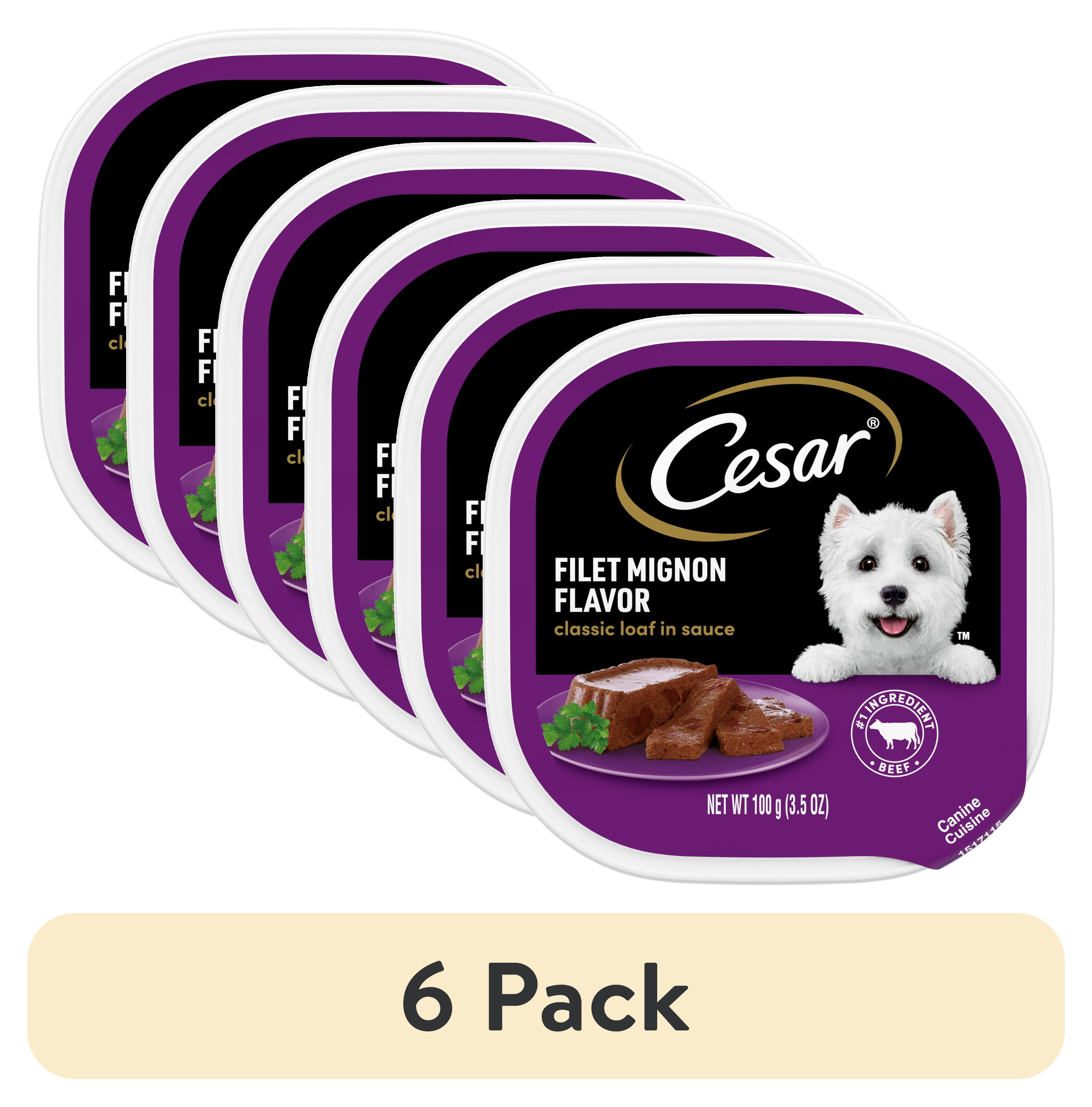 (1 pack) Cesar Classic Loaf in Sauce Filet Mignon Wet Dog Food Adult, 3 ...