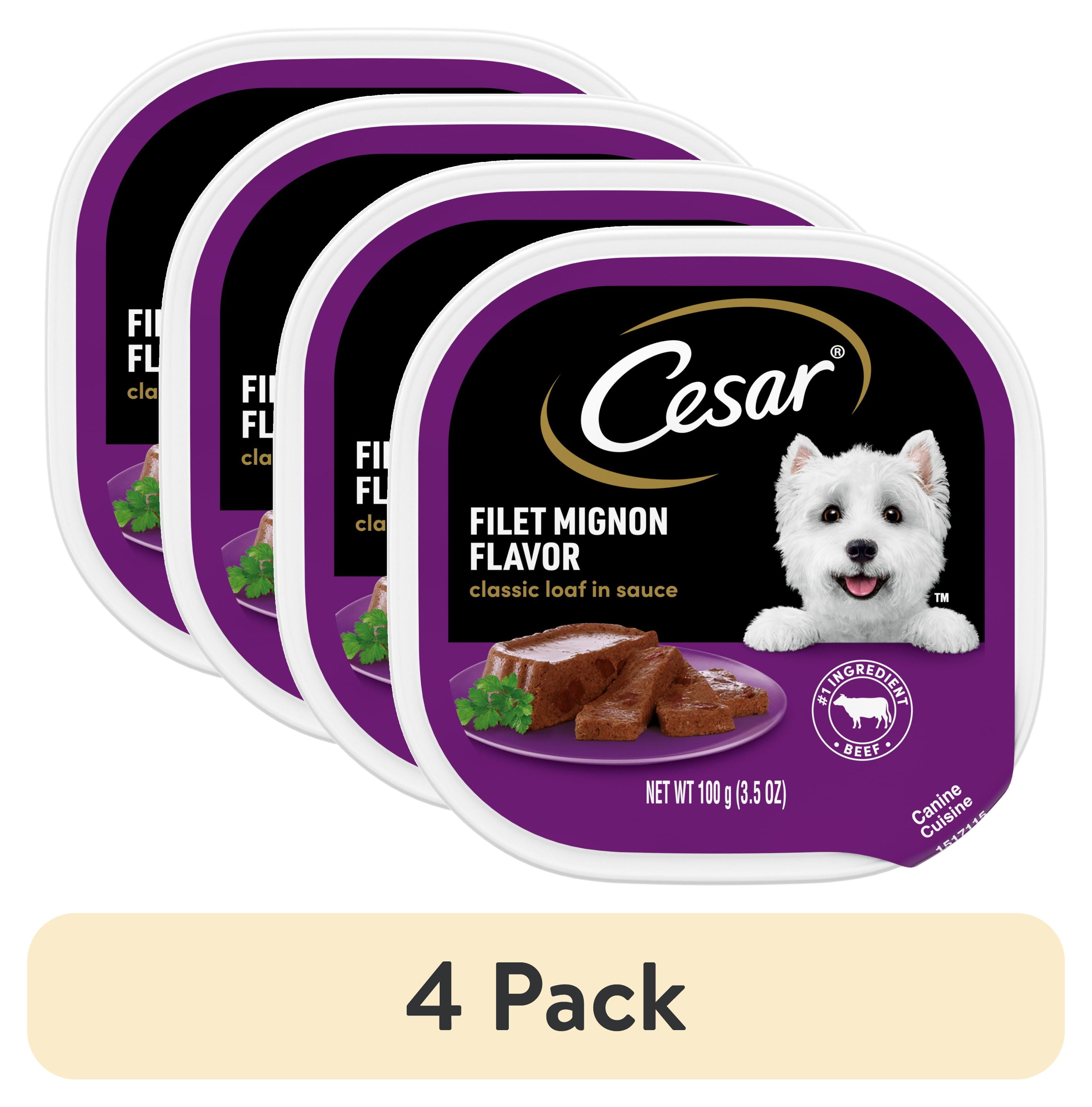 (1 pack) Cesar Classic Loaf in Sauce Filet Mignon Wet Dog Food Adult, 3 ...