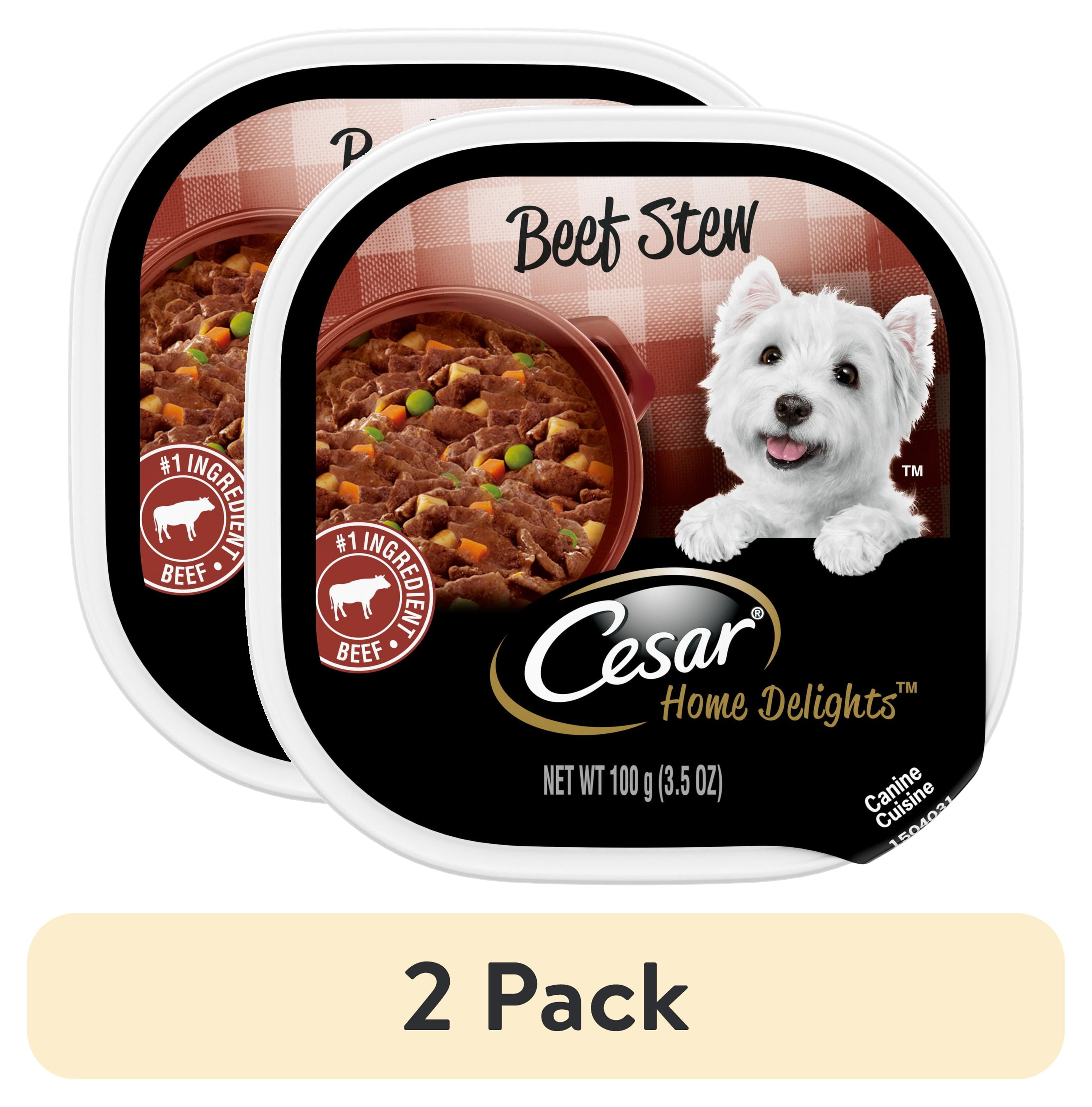 (1 pack) Cesar Home Delights Beef Stew Wet Dog Food Adult, 3.5 Oz ...