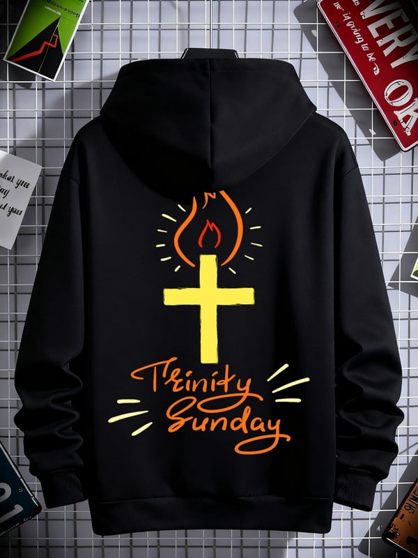 1 pack Christianity hoodies funny hoodies men's machine washable black ...