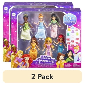 Disney Princess Story Sparkle Doll 7-Pk Gift Set: Fairy Tale Fashion ...