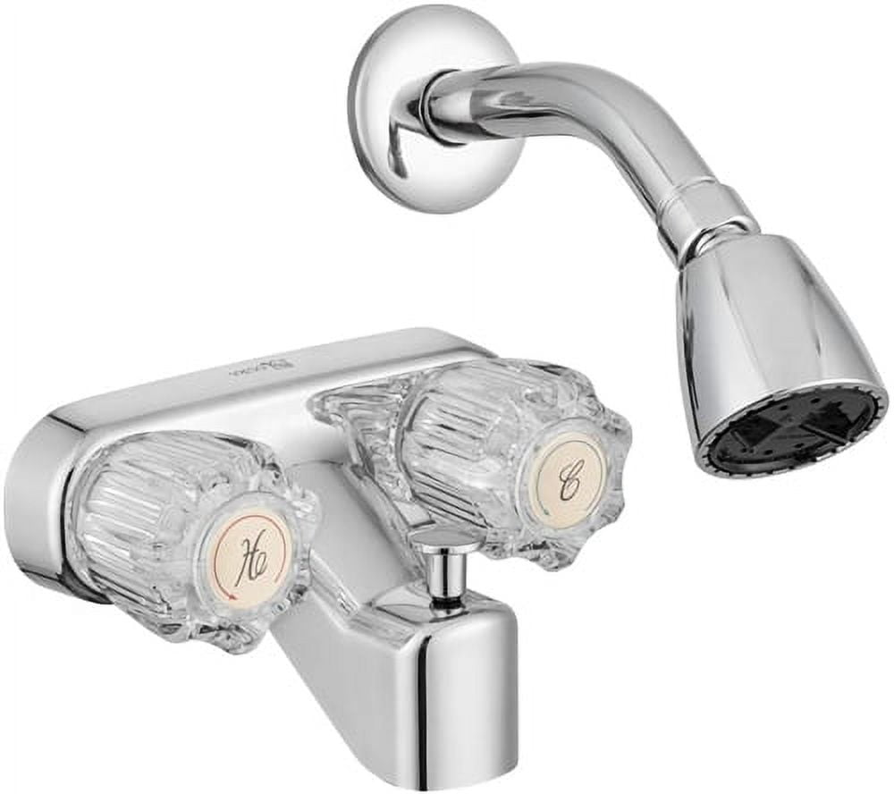 1 pack-Dura Faucet DF-SA910A-CP Shower Head & Faucet Set With Diverter ...