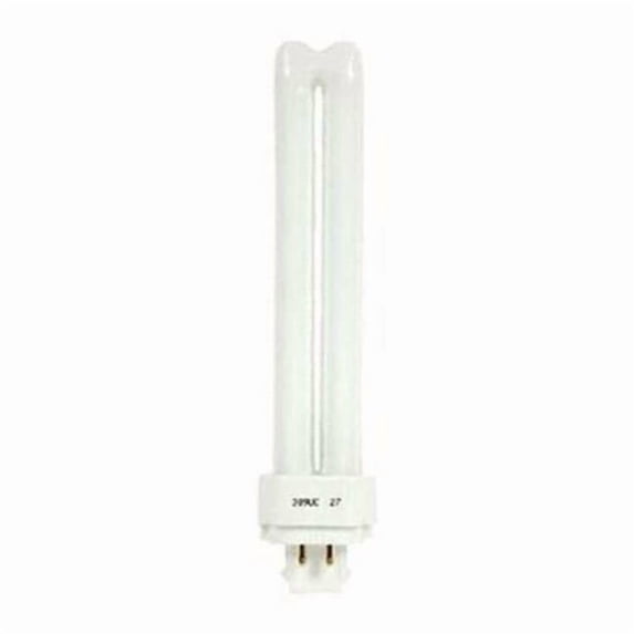 GE 13-Watt Plug-In CFL Bulb, Frosted, 4-Pin Base, 3500K, T4 Shape ...
