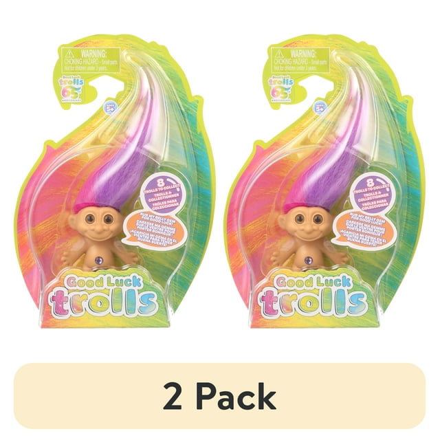 (2 pack) Good Luck Troll Collectible Female Dolls Trolls Doll - Walmart.com