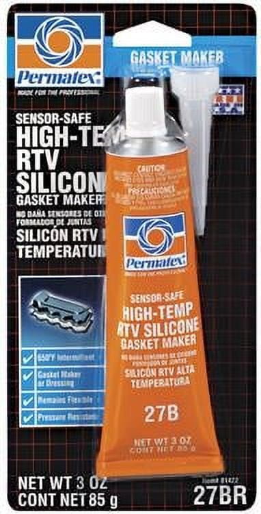 1 pack-Permatex 81422 High-Temp RTV Silicone Gasket Sealer, 3 Ounce ...