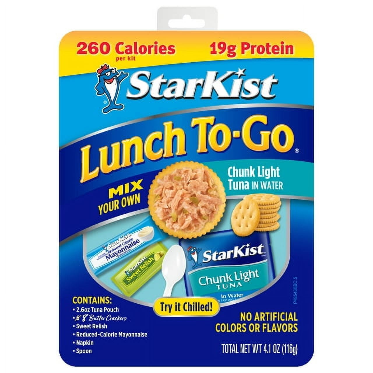 (4 pack) StarKist Lunch-to-Go Mix Your Own Tuna Salad Kit, 4.5 oz. Box ...