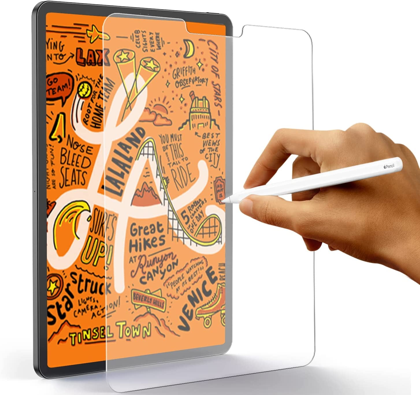 (1 pack) amFilm PAPERed Glass Screen Protector compatible with iPad Pro ...