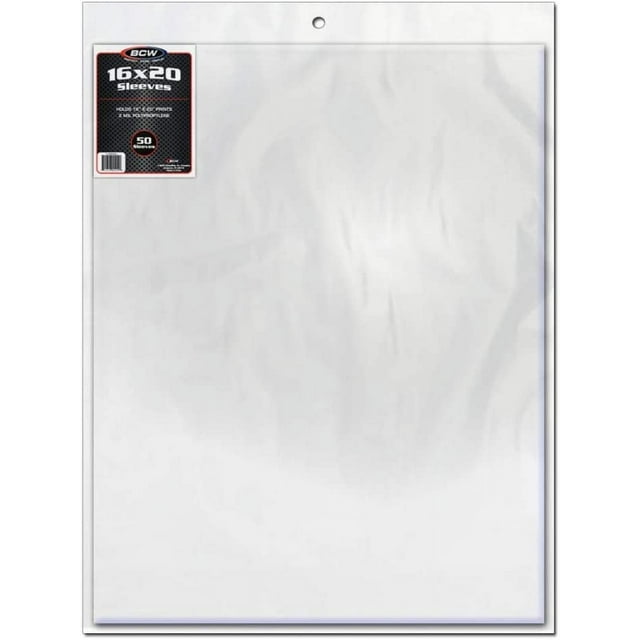 1 pack of 50 BCW 16" x 20" Oversized Art Print Sleeves - Walmart.com