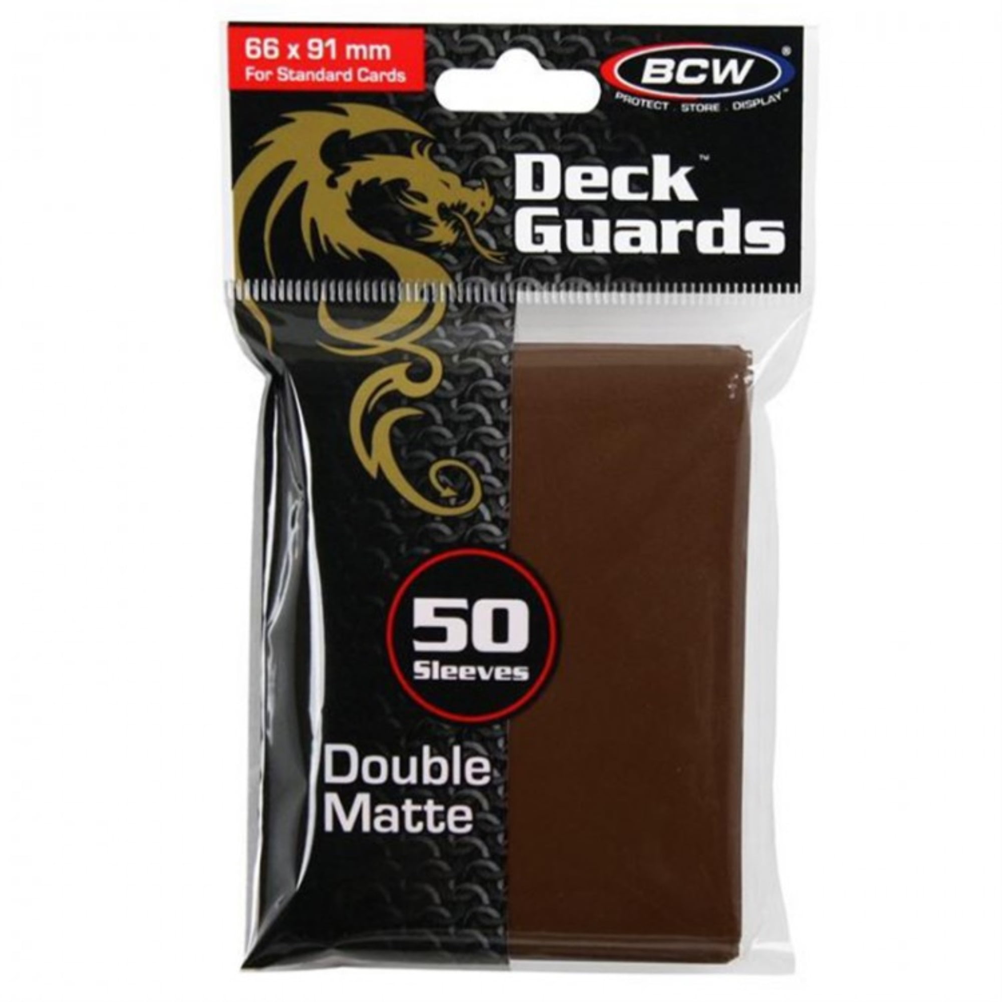 1 pack of 50 BCW Anti-Glare Brown Double Matte Deck Guard Standard ...