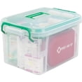 1 pack transparent plastic home first aid kit, emergency medical ...