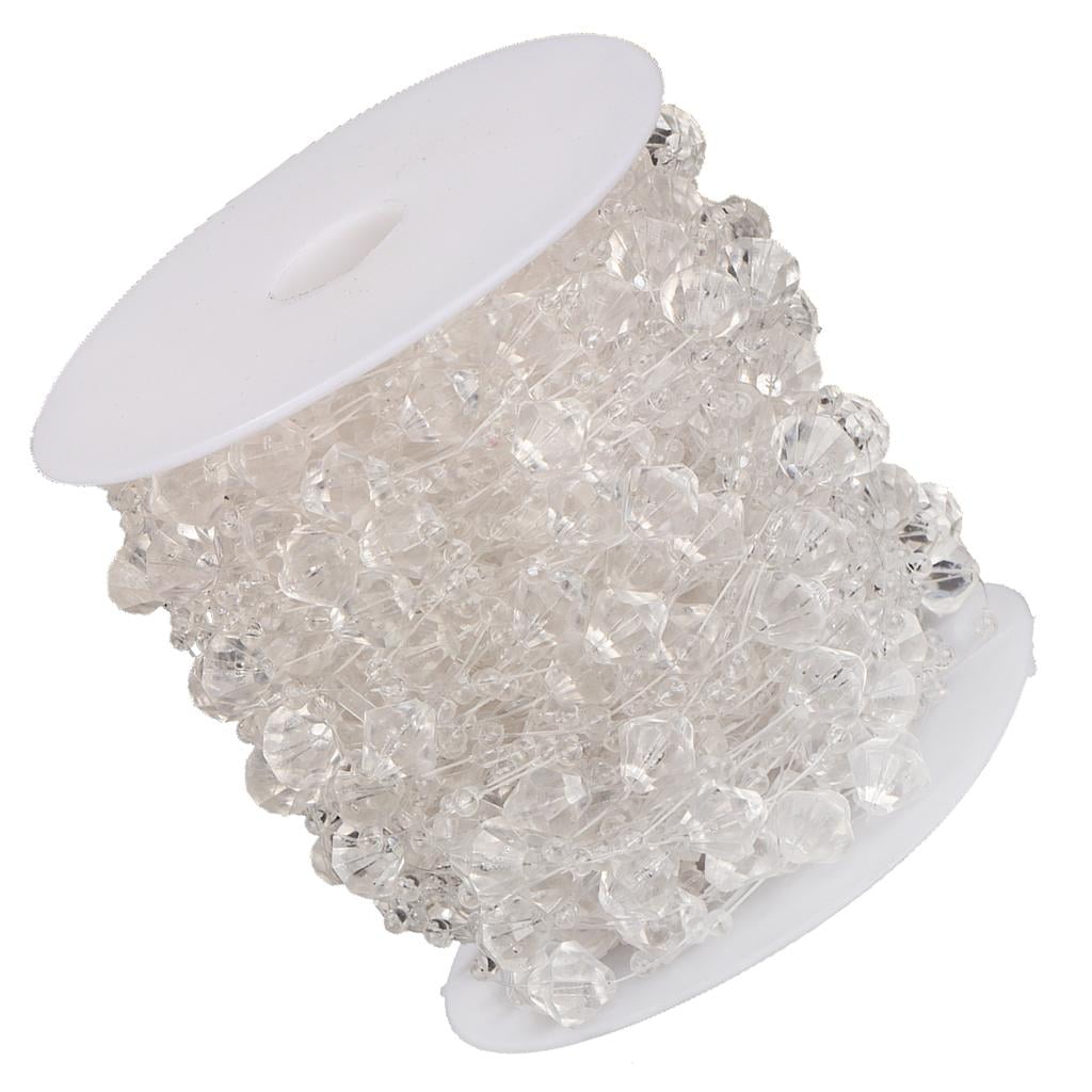 1 package of 30m Crystal Strands Chain Garland Beads for Bridal Bouquet ...