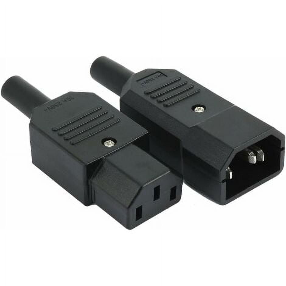 1 pair AC250V 10A IEC C14 male C13 female, 3-pin in-line adapter ...