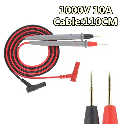 1 pair Digital Multimeter probe Soft-silicone-wire Needle-tip Universal ...