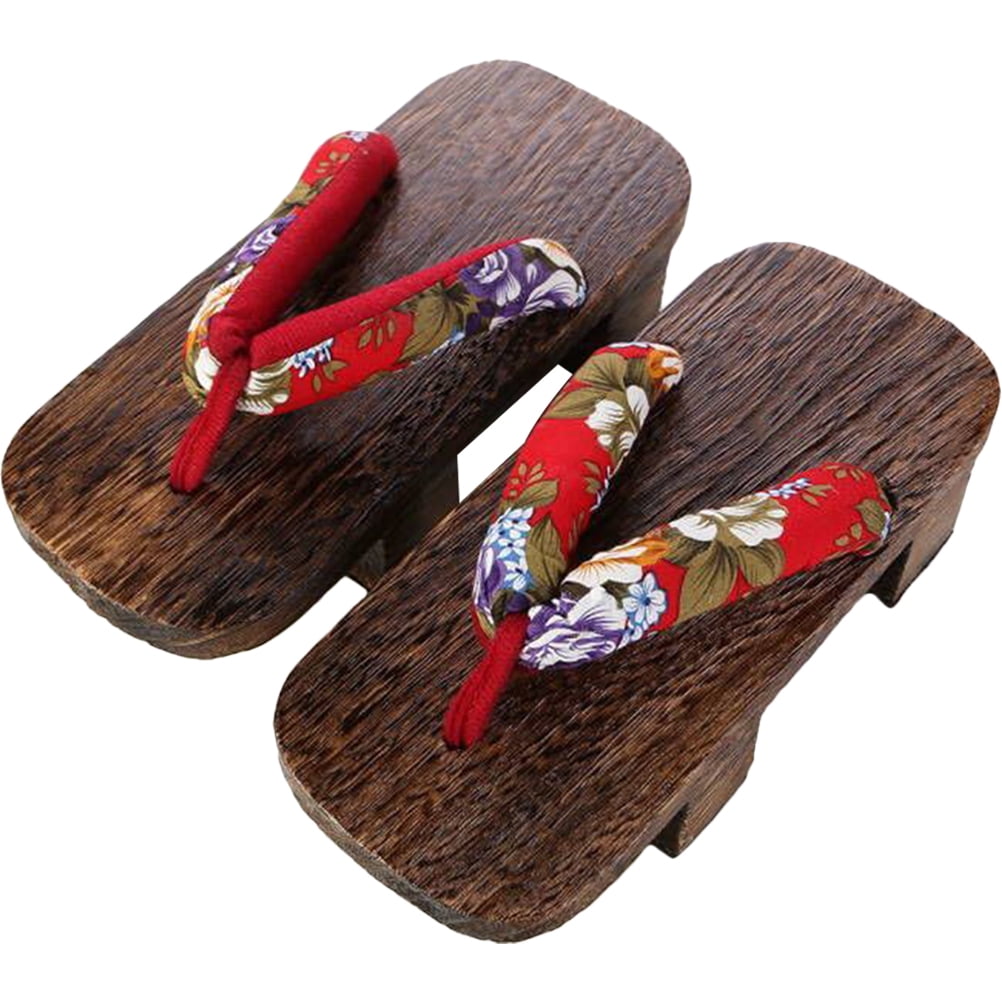 1 pair of Japanese Clog Shoes Wooden Clog Sandals Women Female Clog ...